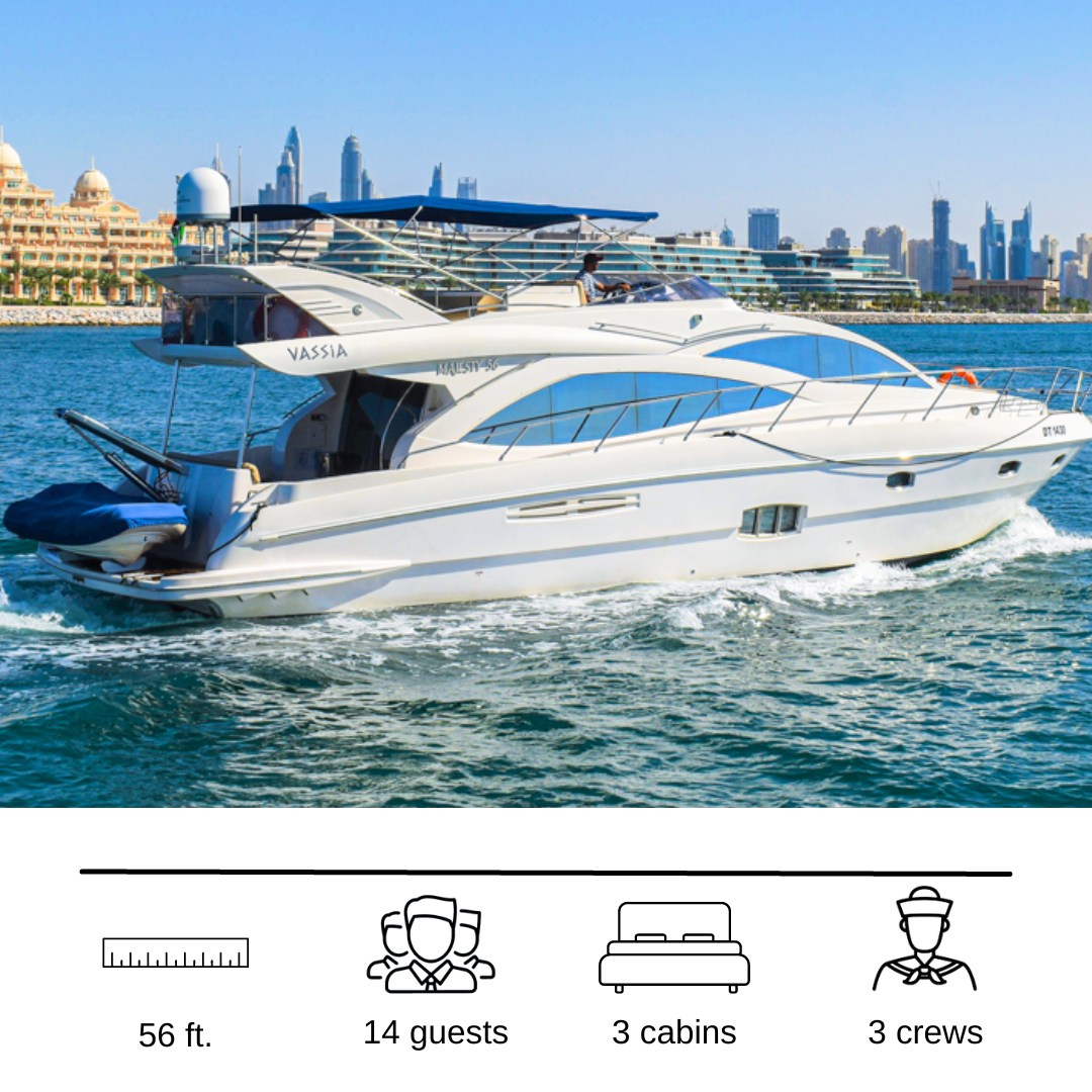 Yacht Rent MAJESTY 56 – Dubai Prestige Boat